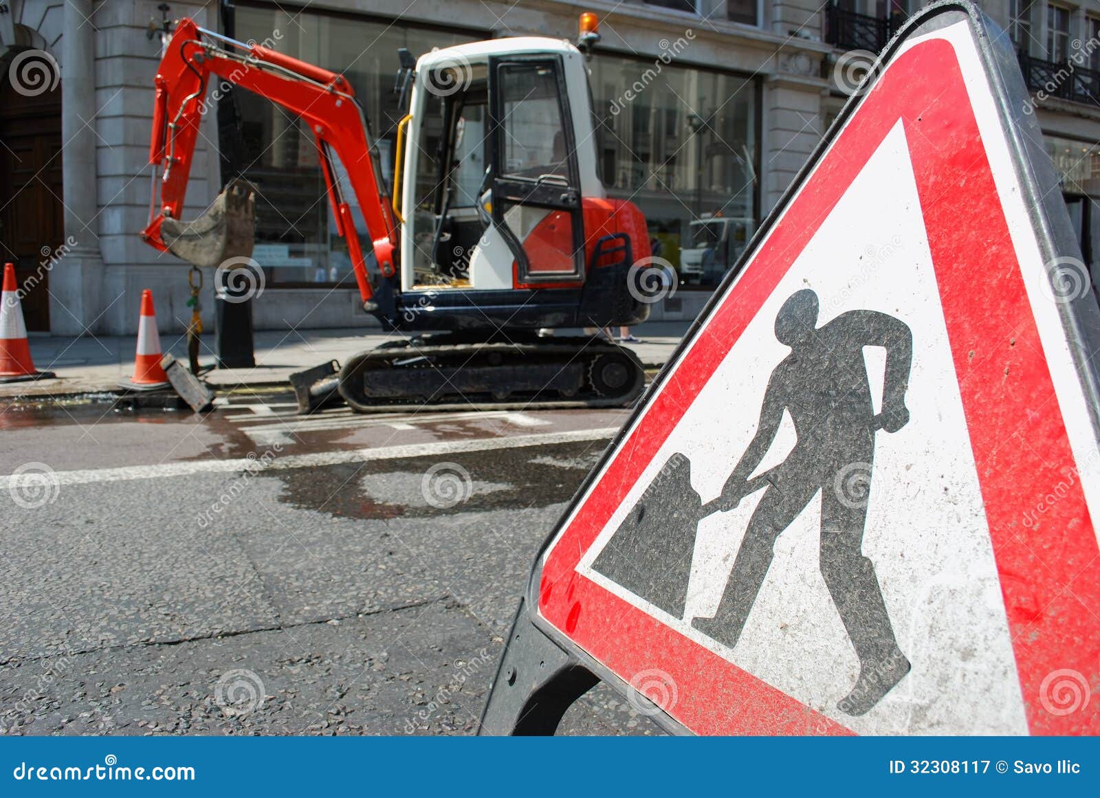 Work in progress stock image. Image of repair, site, street - 32308117
