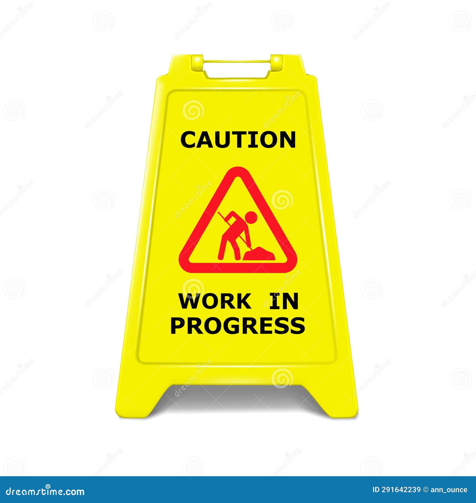 Work in Progress Standing Caution Sign Board Realistic Vector ...