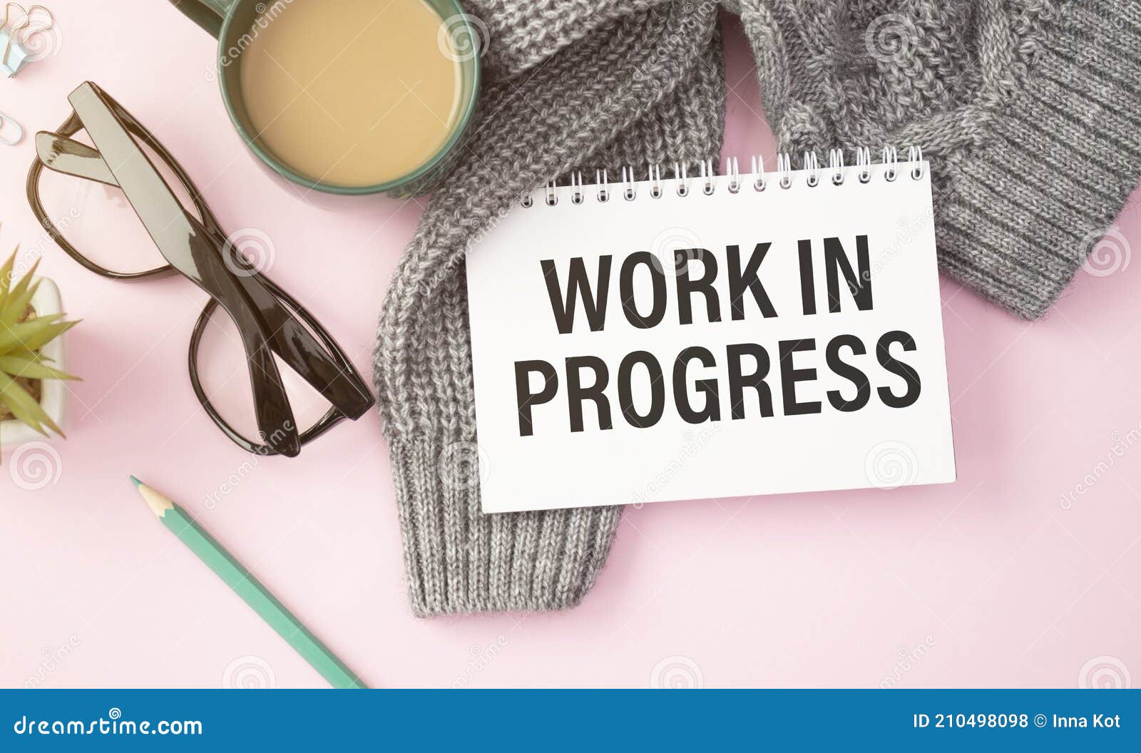 Work in Progress Text Written on a Notebook Stock Photo - Image of ...