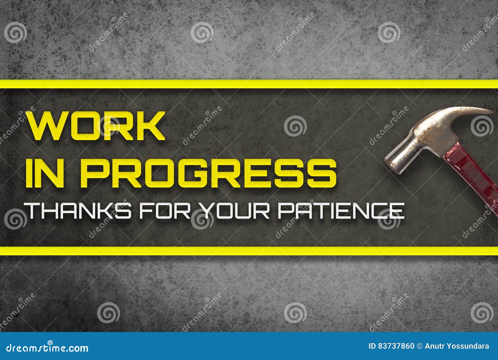 Work in Progress Thanks for Your Patience Banner. Stock Photo - Image ...