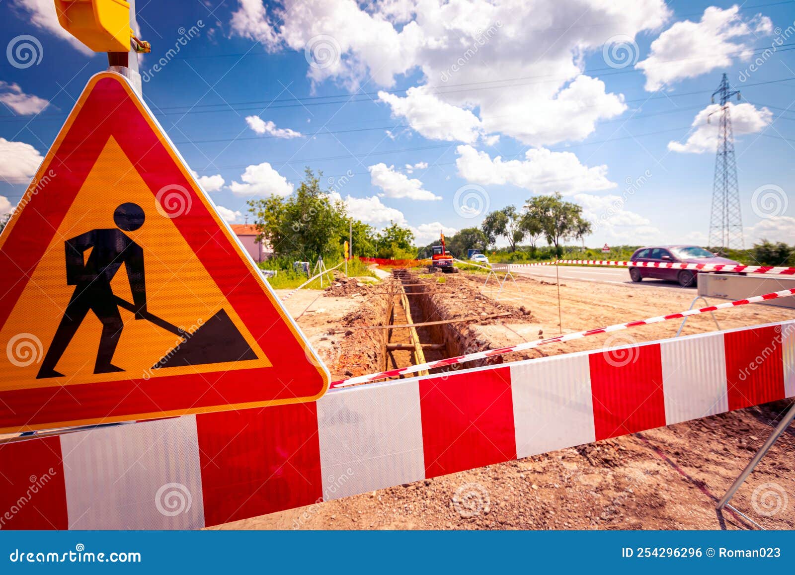 Work in Progress, Triangle Sign and Winking Light are Symbols of ...