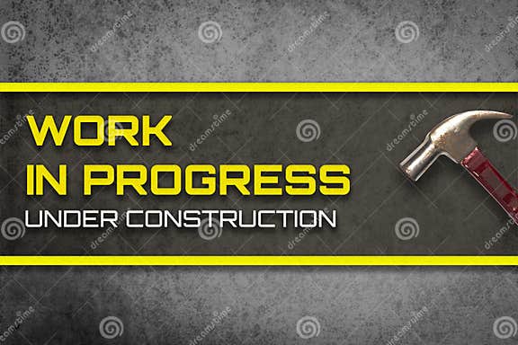 Work in Progress Under Construction Web Page Stock Image - Image of ...