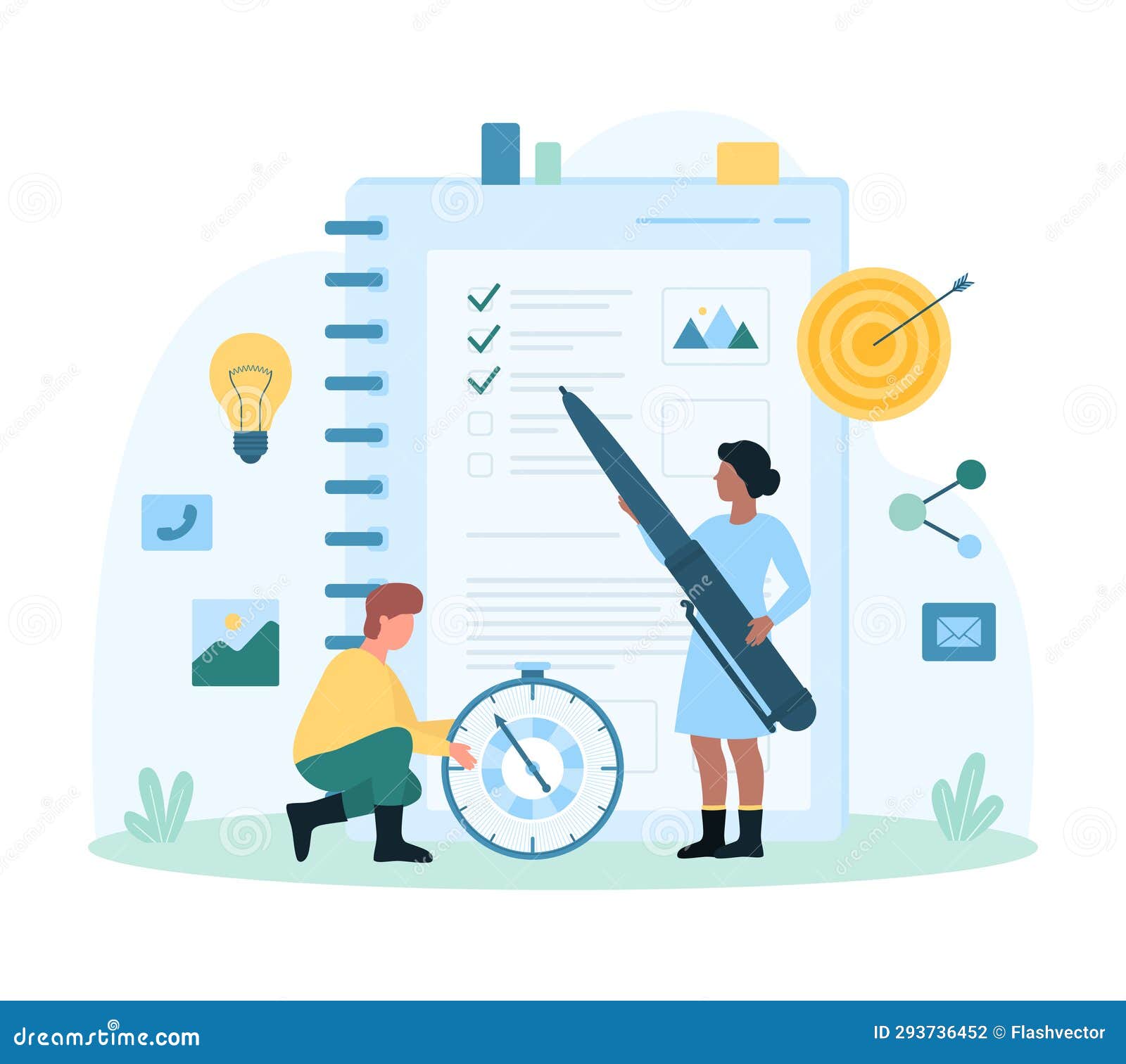 Work Project Planning, Survey Checklist, Tiny People Holding Pen and ...