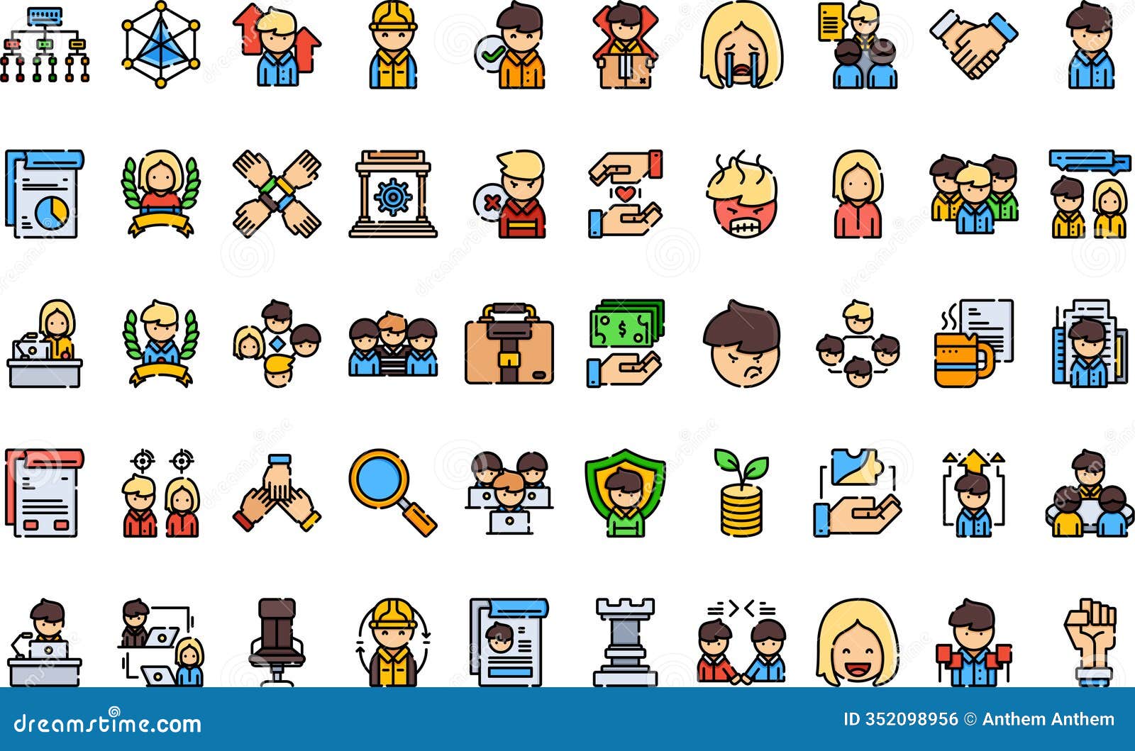 Work Relation Icons High-Quality Vector Icons Collection with Editable ...