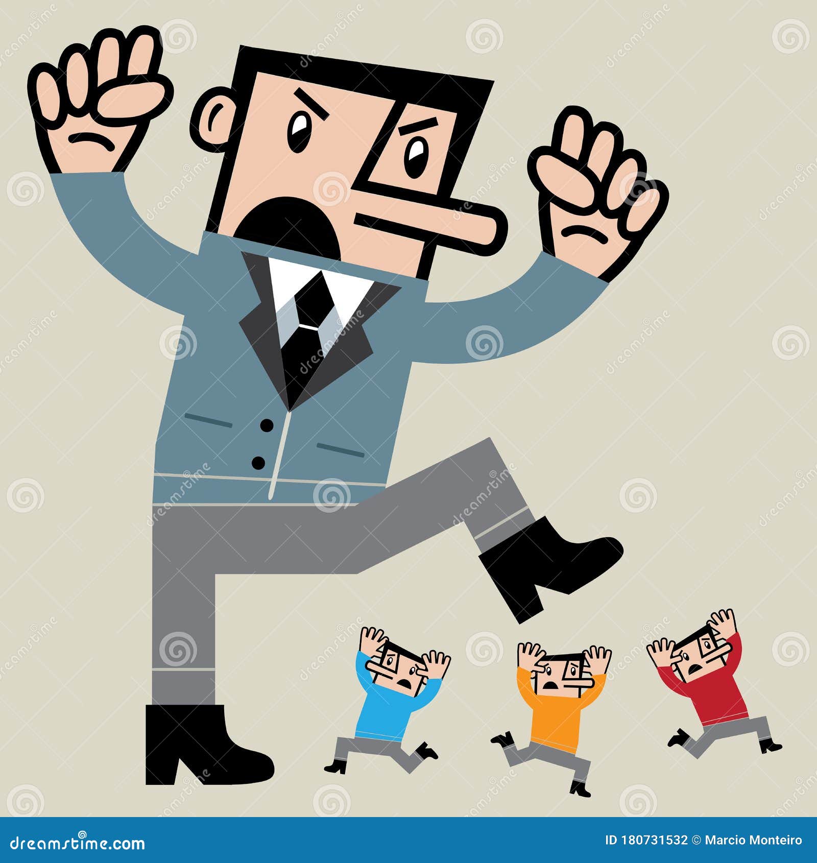 Work Relationships - Bosses and Employees Stock Vector - Illustration ...