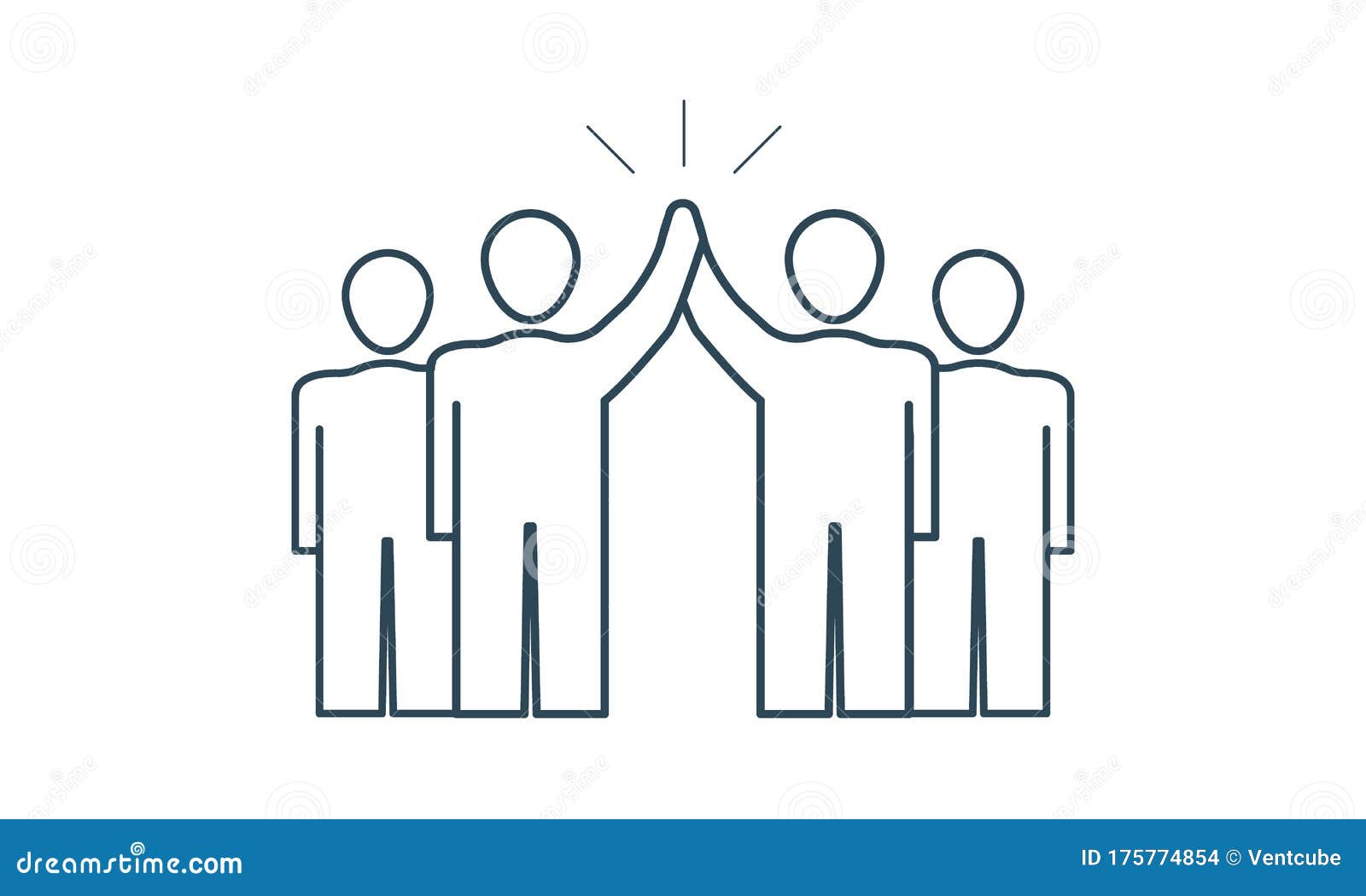 Work Relationship Icon Outline Style Vector Image Stock Illustration ...