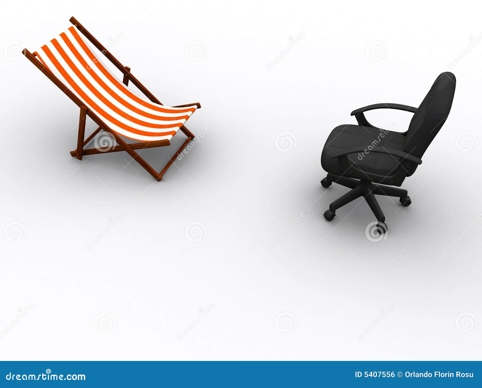 Work and relax chairs stock illustration. Illustration of contrast ...