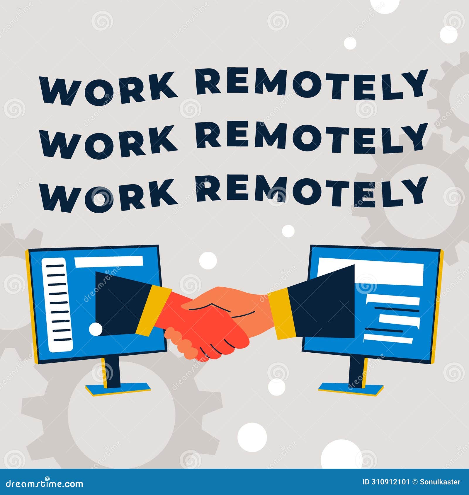Work Remotely, Professional Development Banner Stock Vector - Illustration of people, technology ...