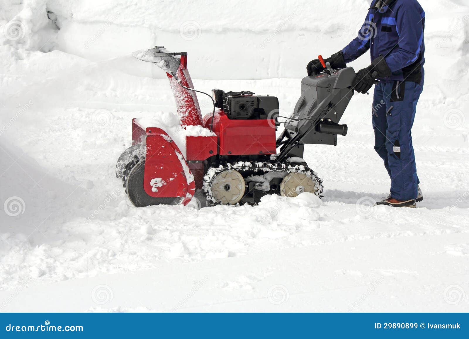 Snow removal stock image. Image of snowdrift, cold, machine - 29890899