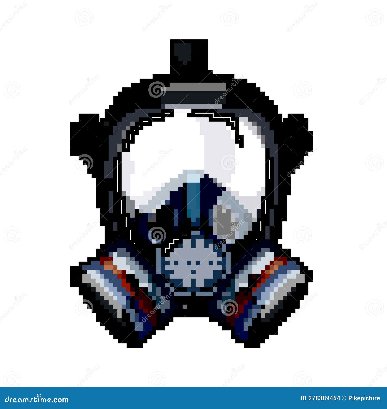 Work Respirator Mask Game Pixel Art Vector Illustration Stock Illustration Illustration Of