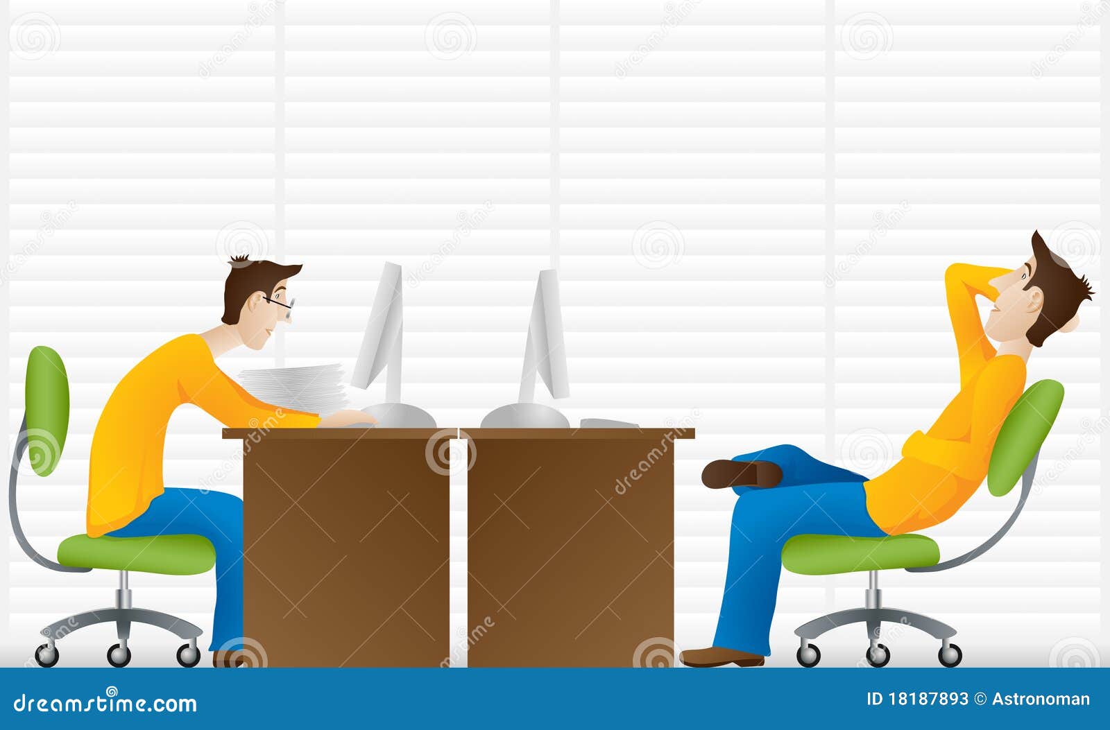 Work and rest stock illustration. Illustration of abstract - 18187893