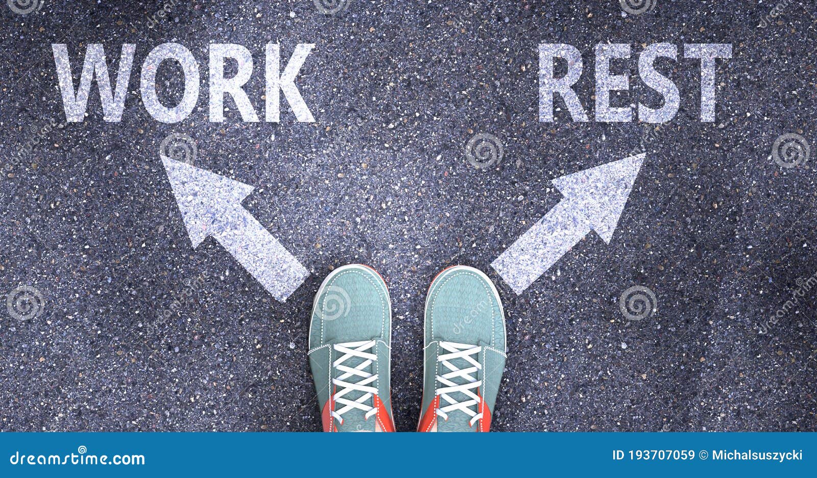 Work and Rest As Different Choices in Life - Pictured As Words Work ...