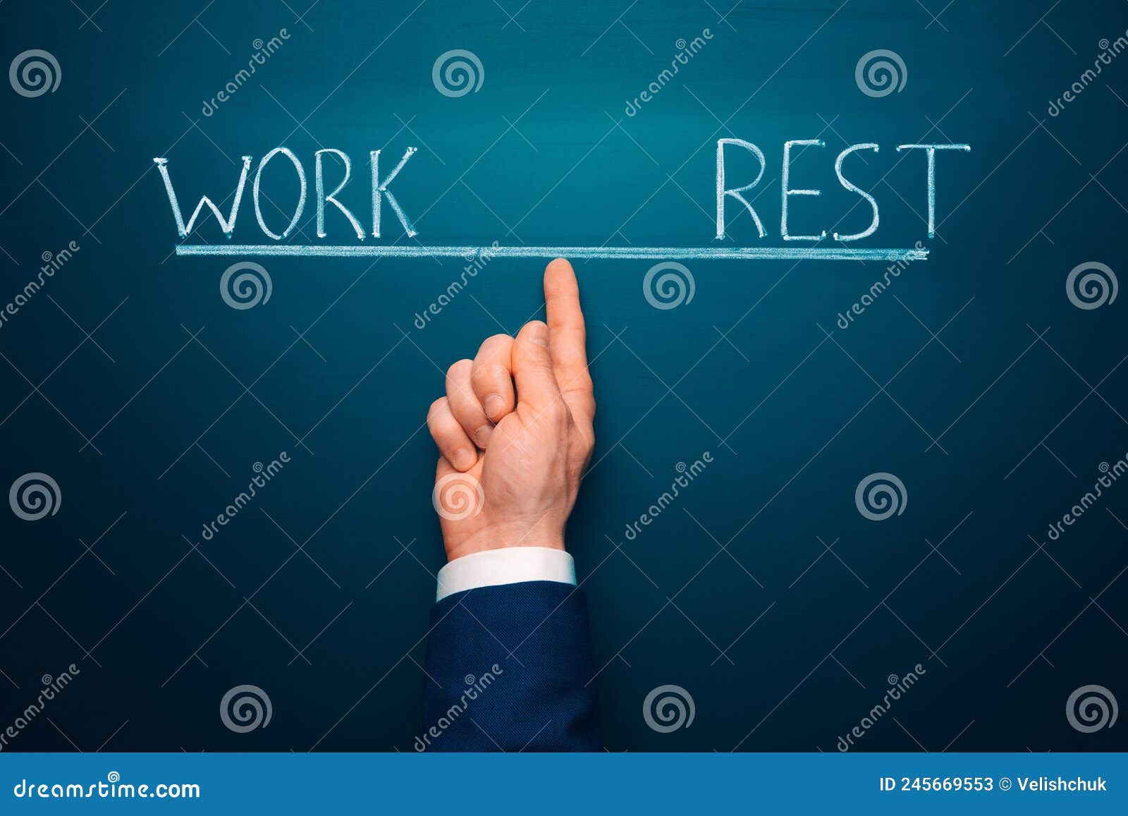 Work Rest Balance Concept. Businessmen Balanced Work and Rest Stock ...