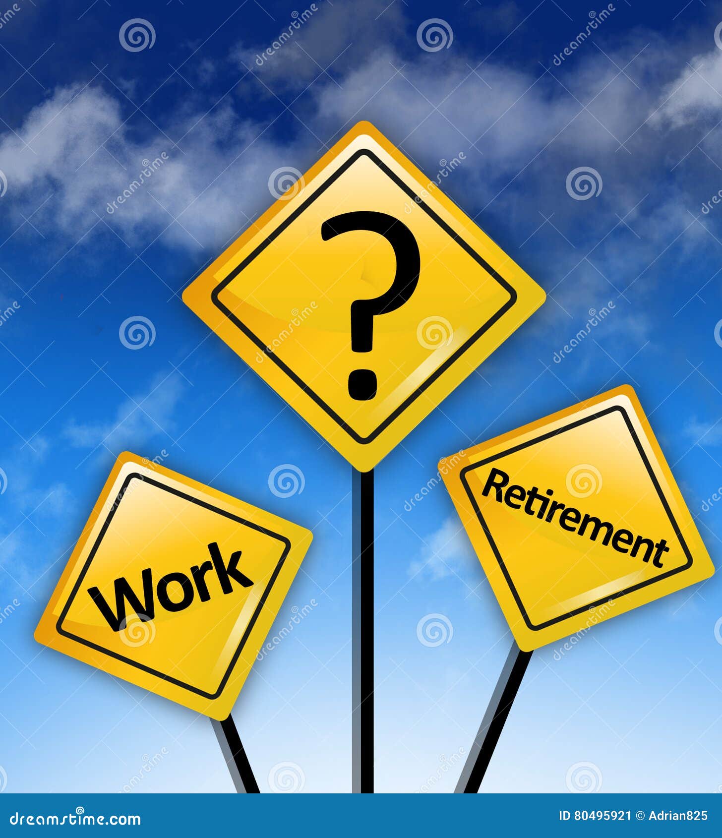 Work Retirement Savings Dilemma Stock Image - Image of decisions ...