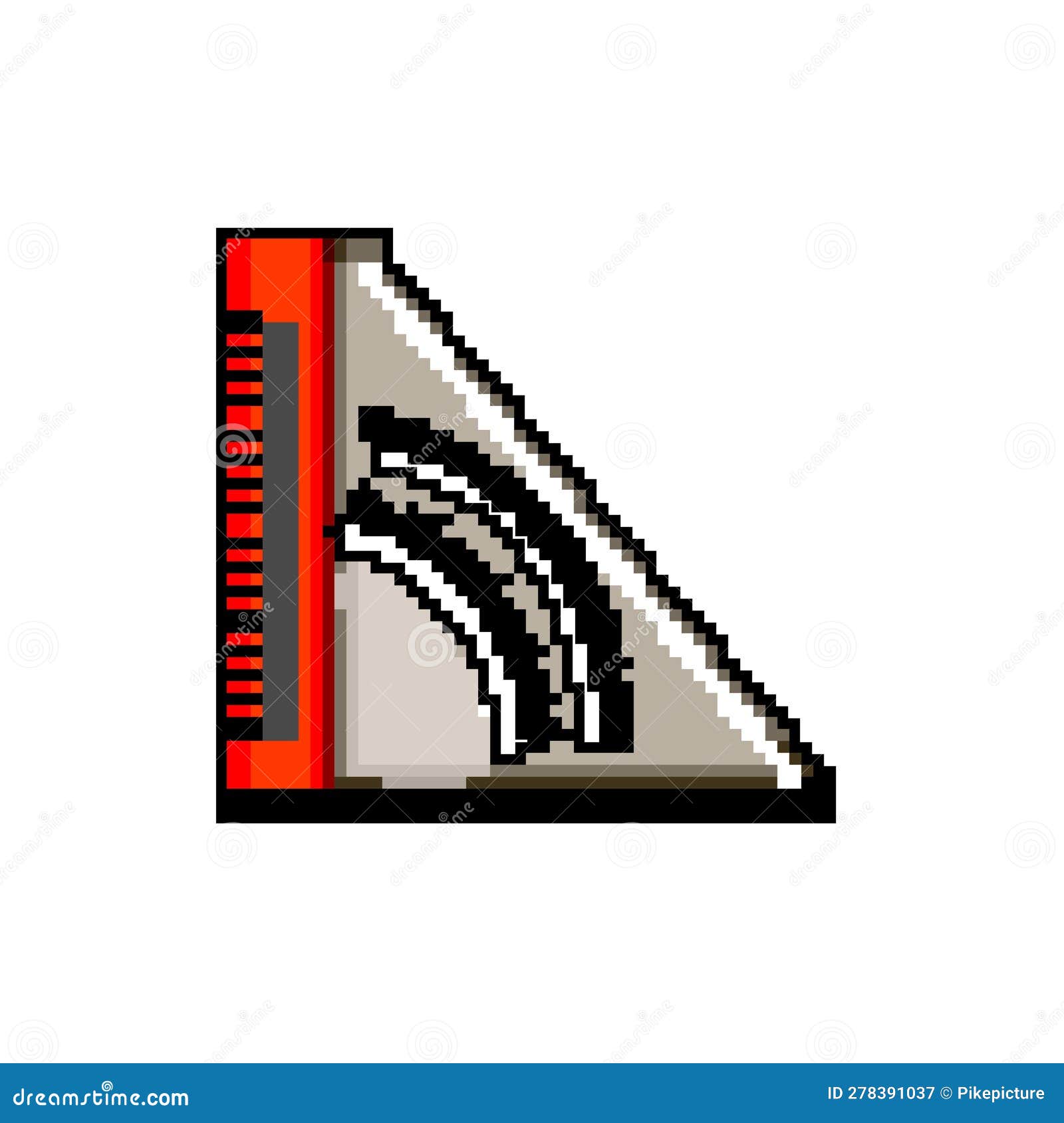 Work Ruler Builder Game Pixel Art Vector Illustration Stock Vector ...