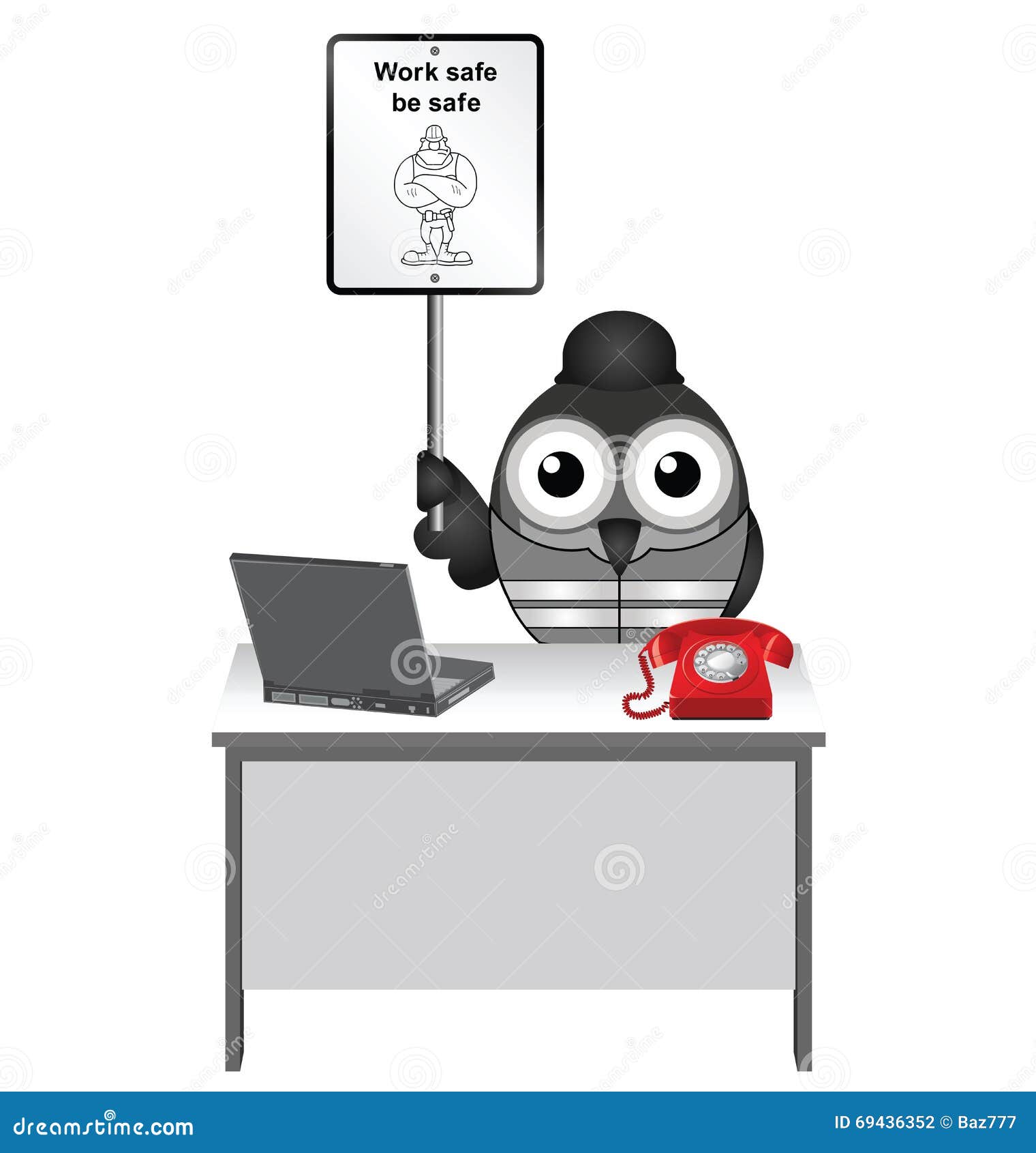 Work Safe Be Safe Cartoon Vector | CartoonDealer.com #85880169