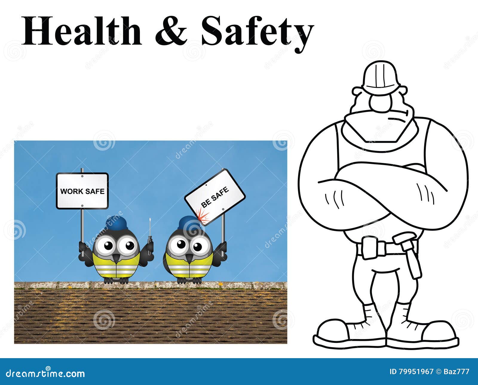 Work Safe Be Safe Cartoon Vector | CartoonDealer.com #85880169