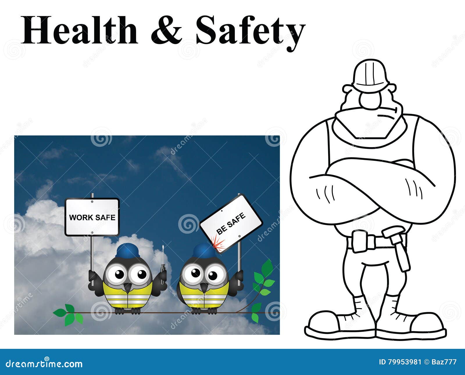 Work safe be safe stock illustration. Illustration of protection - 79953981