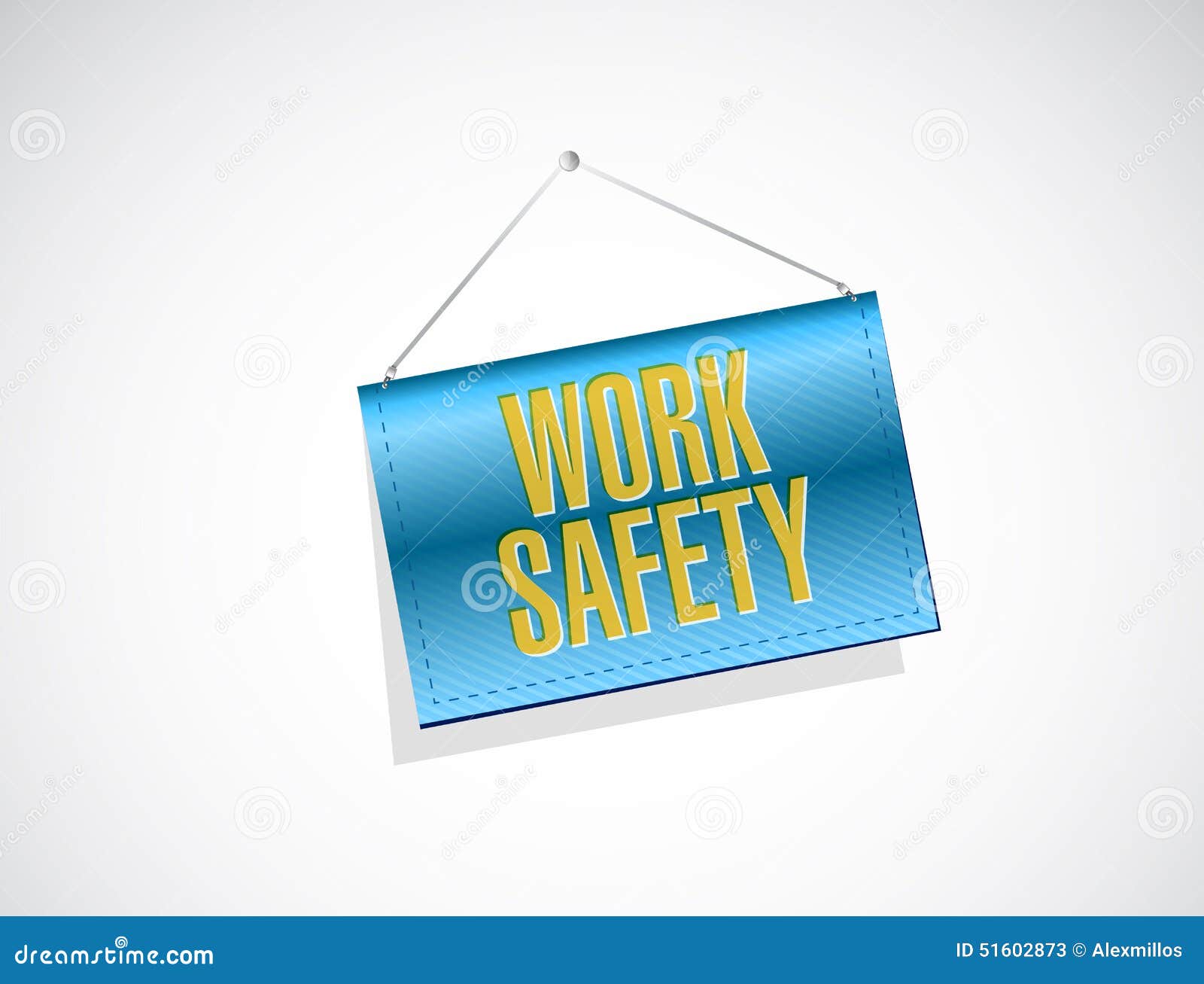 8work Safety Banner Sign Concept Illustration Stock Illustration ...