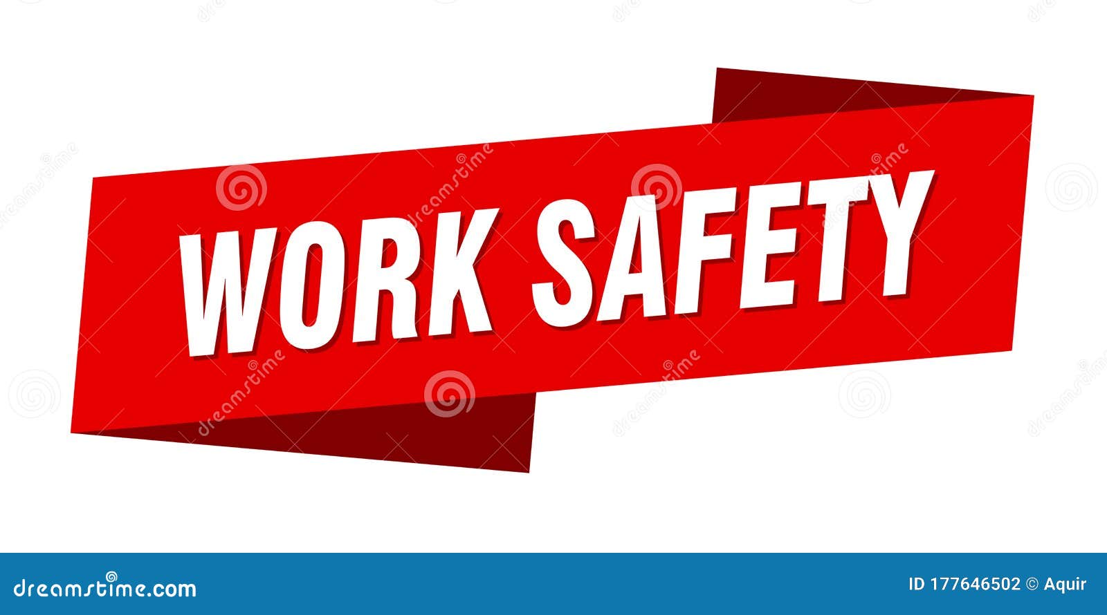 Work Safety Banner Template. Work Safety Ribbon Label Stock Vector ...