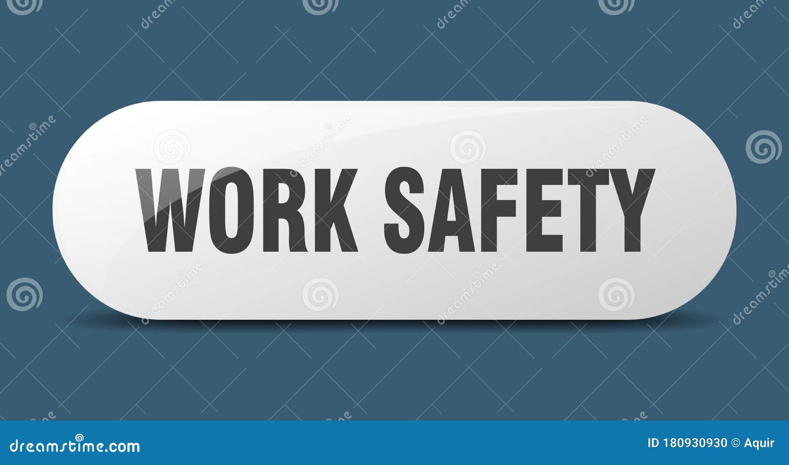 Work Safety Button. Work Safety Sign. Key. Push Button Stock Vector ...