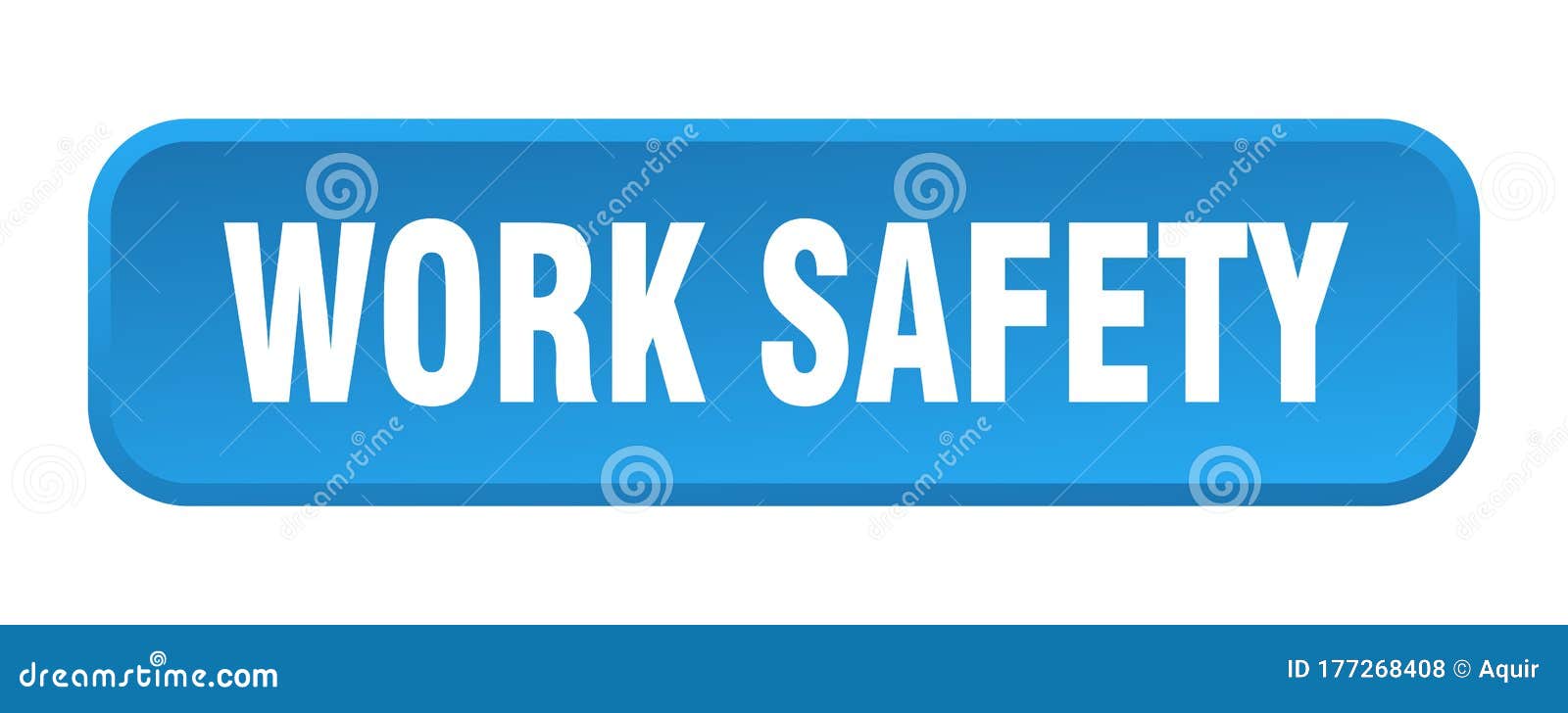 Work Safety Button. Work Safety Square 3d Push Button Stock Vector ...