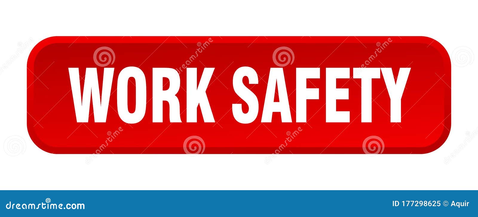 Work Safety Button. Work Safety Square 3d Push Button Stock Vector ...