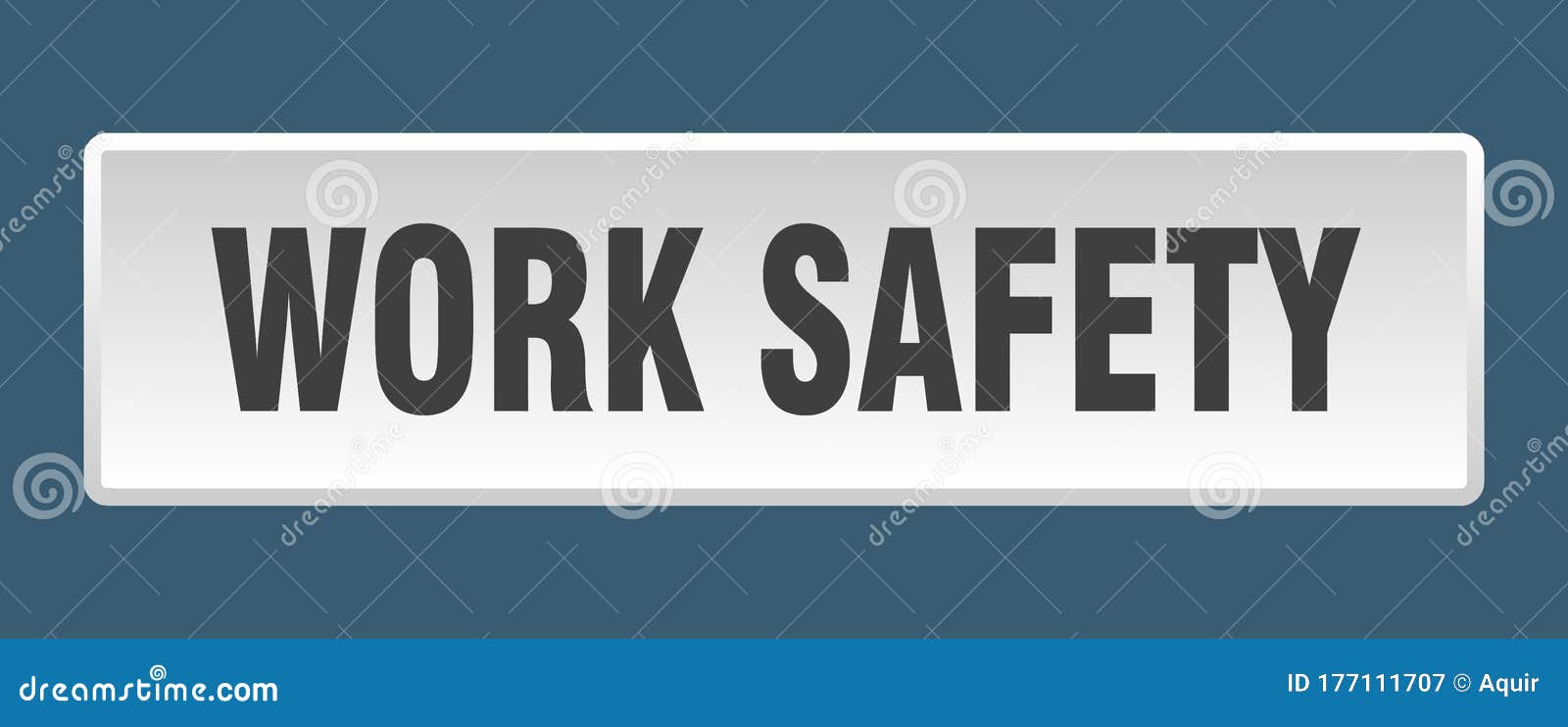 Work Safety Button. Work Safety Square Isolated Push Button Stock ...