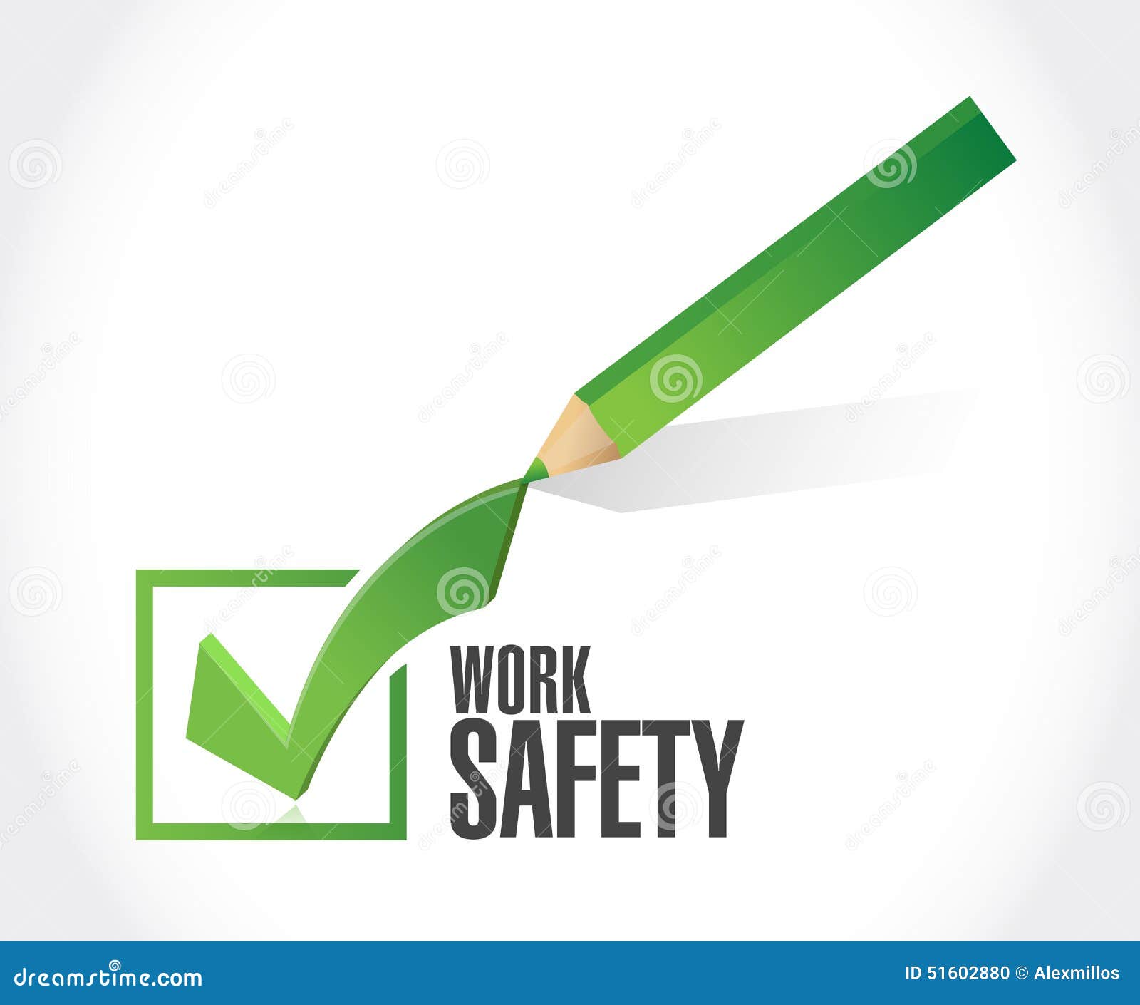 Work Safety Check Mark Concept Illustration Stock Illustration ...
