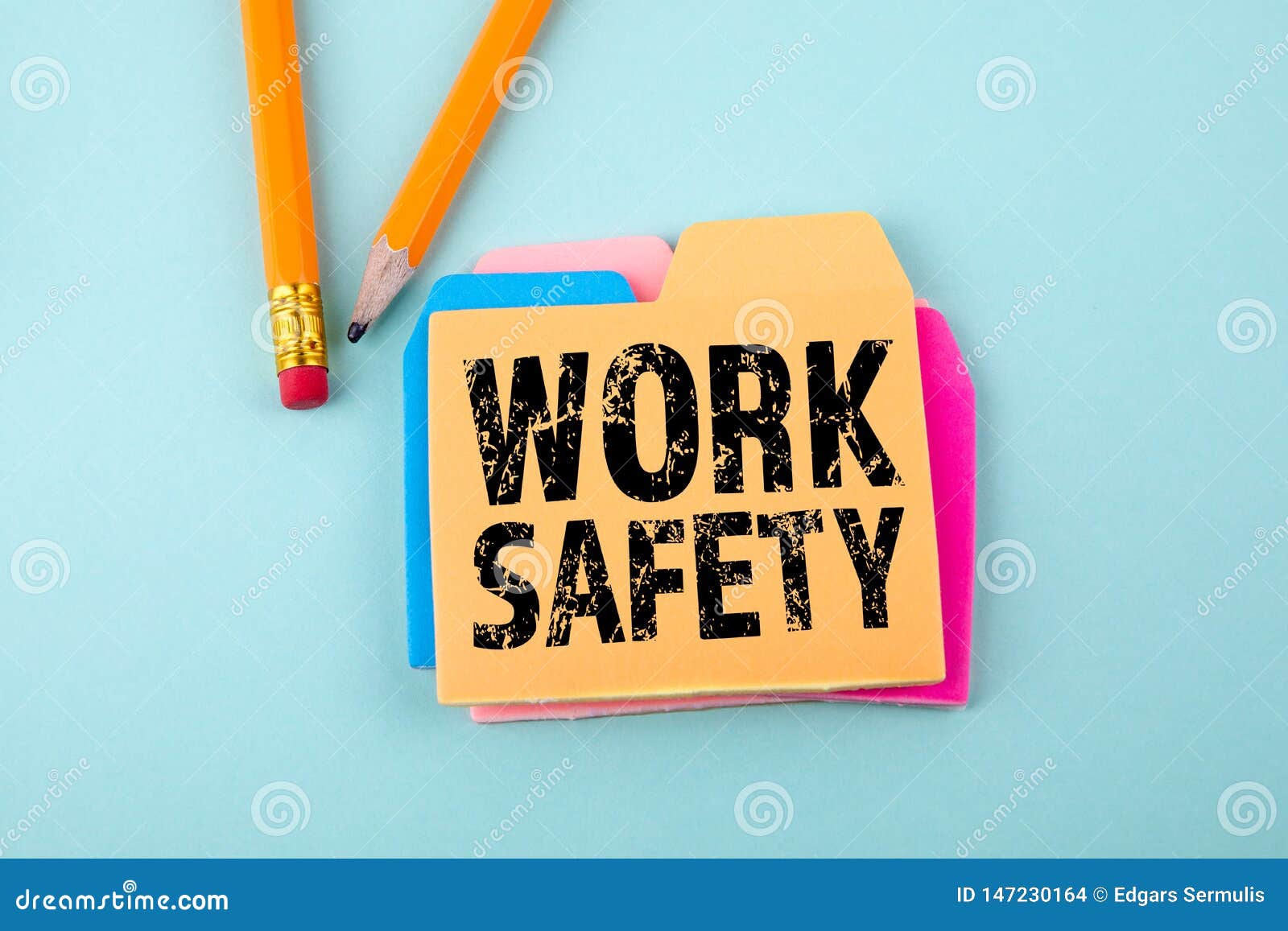 Work Safety Concept. Paper Note with Text Stock Photo - Image of ...