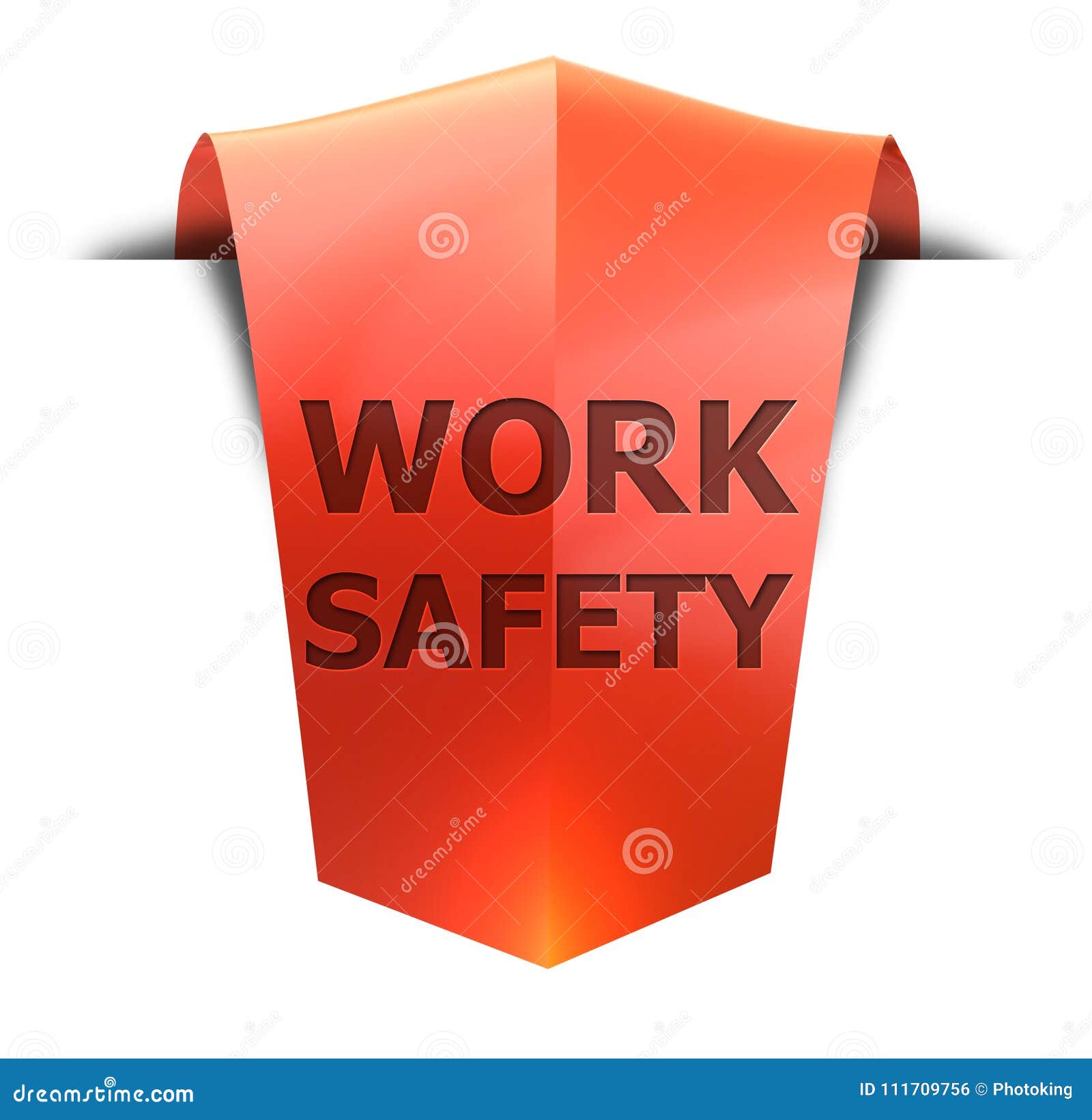 Banner work safety stock illustration. Illustration of banner - 111709756