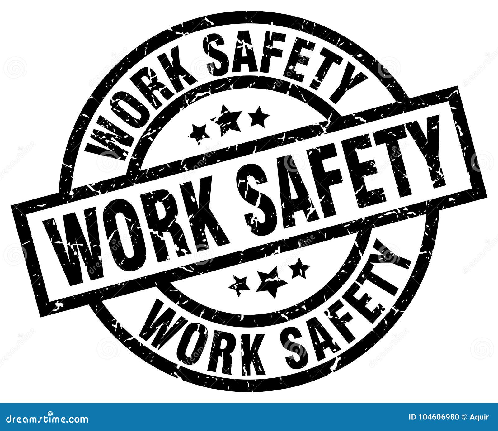 Work safety stamp stock vector. Illustration of sticker - 104606980