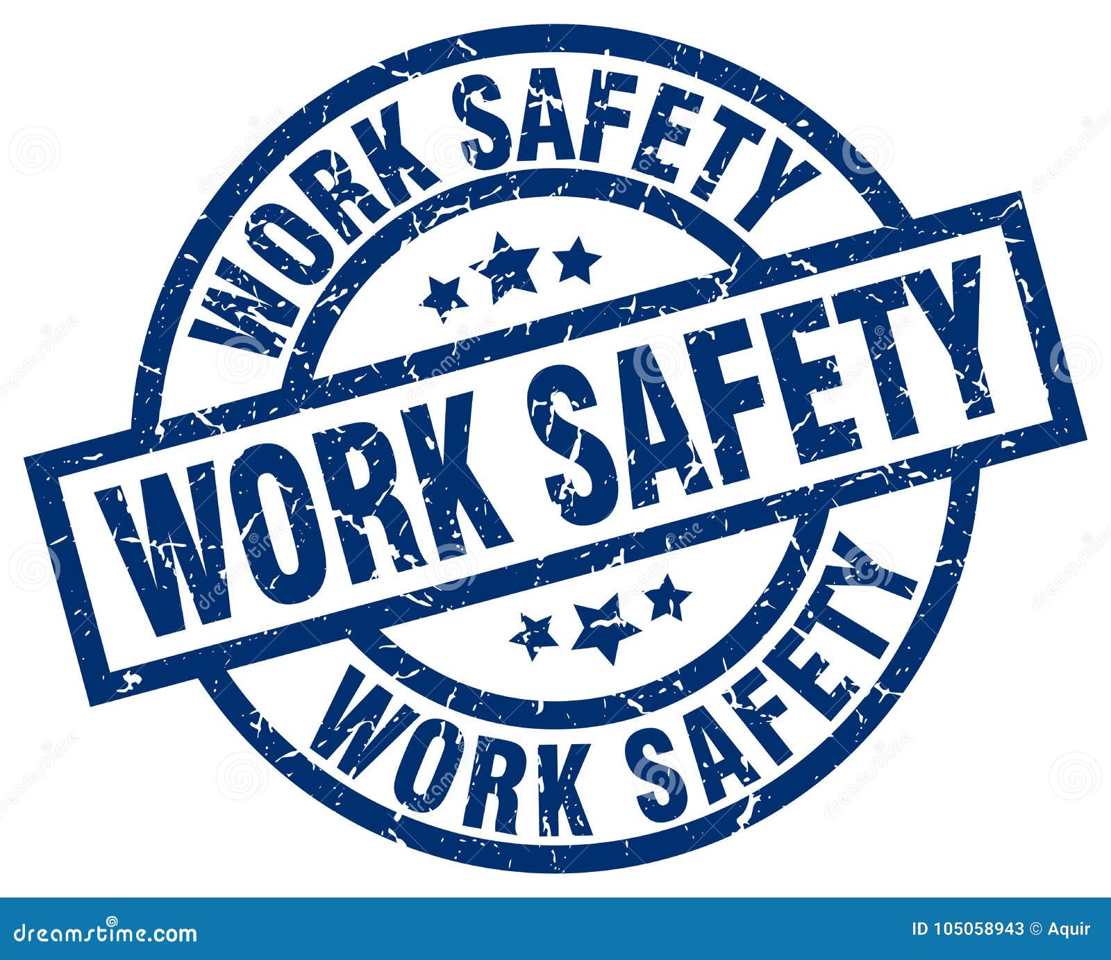 Work safety stamp stock vector. Illustration of retro - 105058943