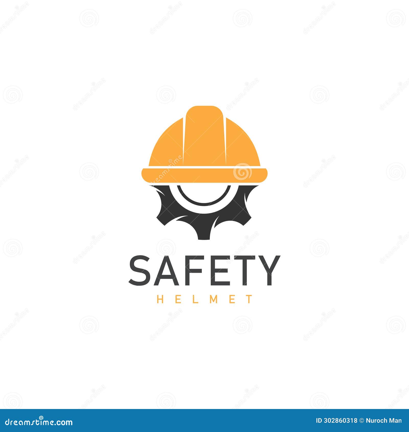 Work Safety Helmet Gear Design Vector Illustration Icon Stock Vector ...
