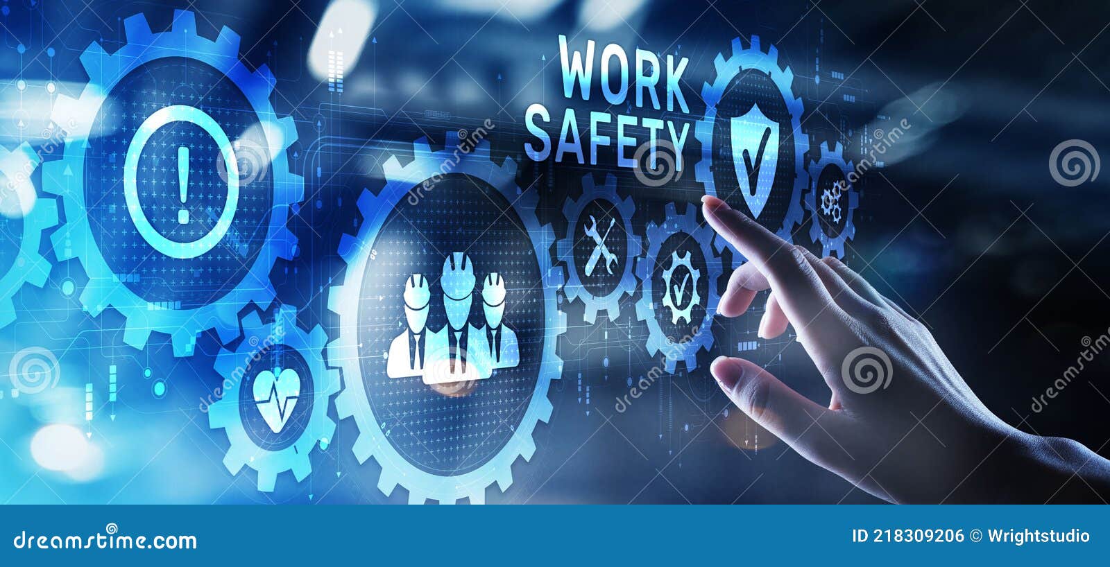 Work Safety HSE Regulation Rules Business Concept on Screen Stock Photo ...