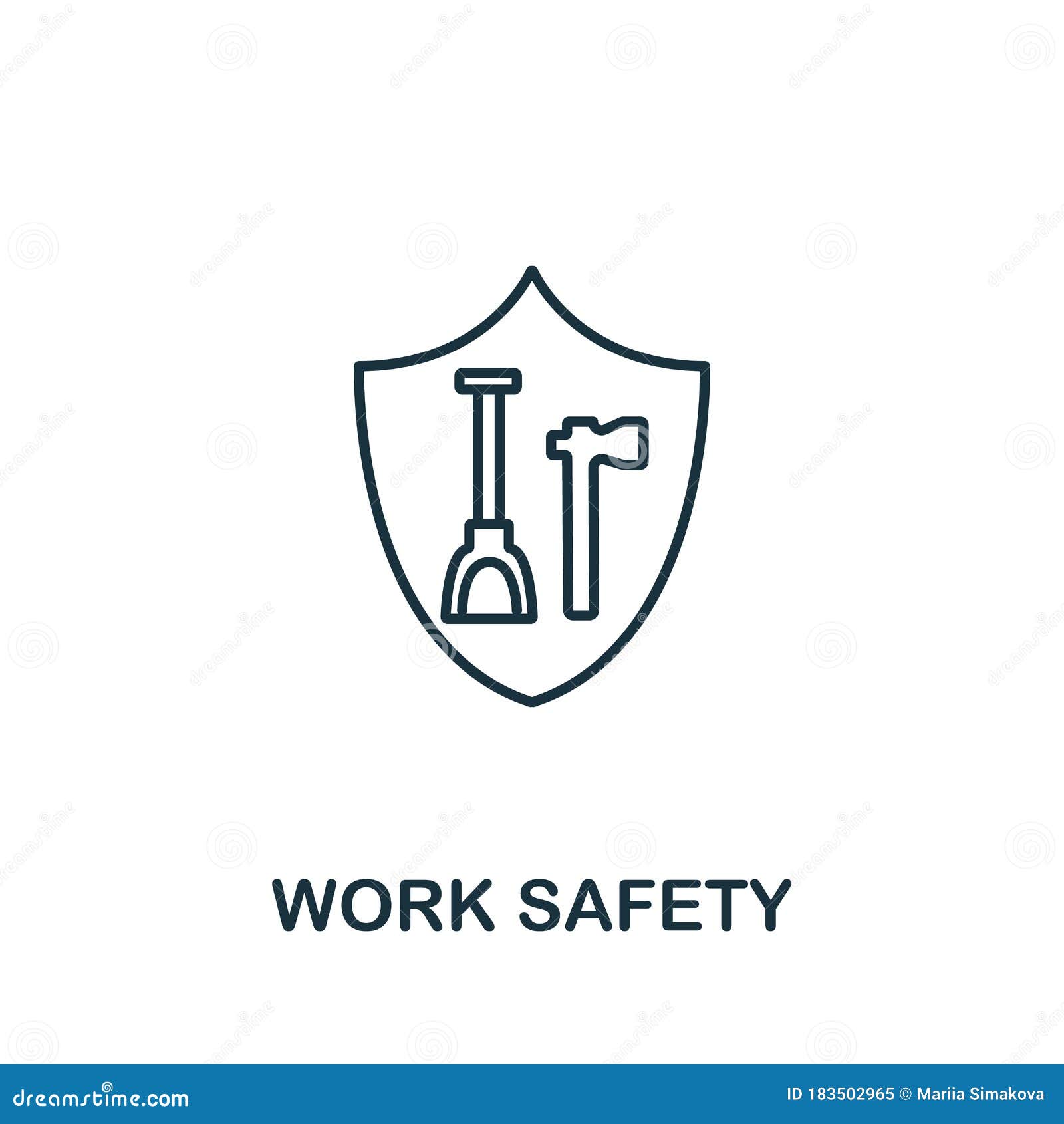 Work Safety Icon. Simple Line Element Work Safety Symbol for Templates ...