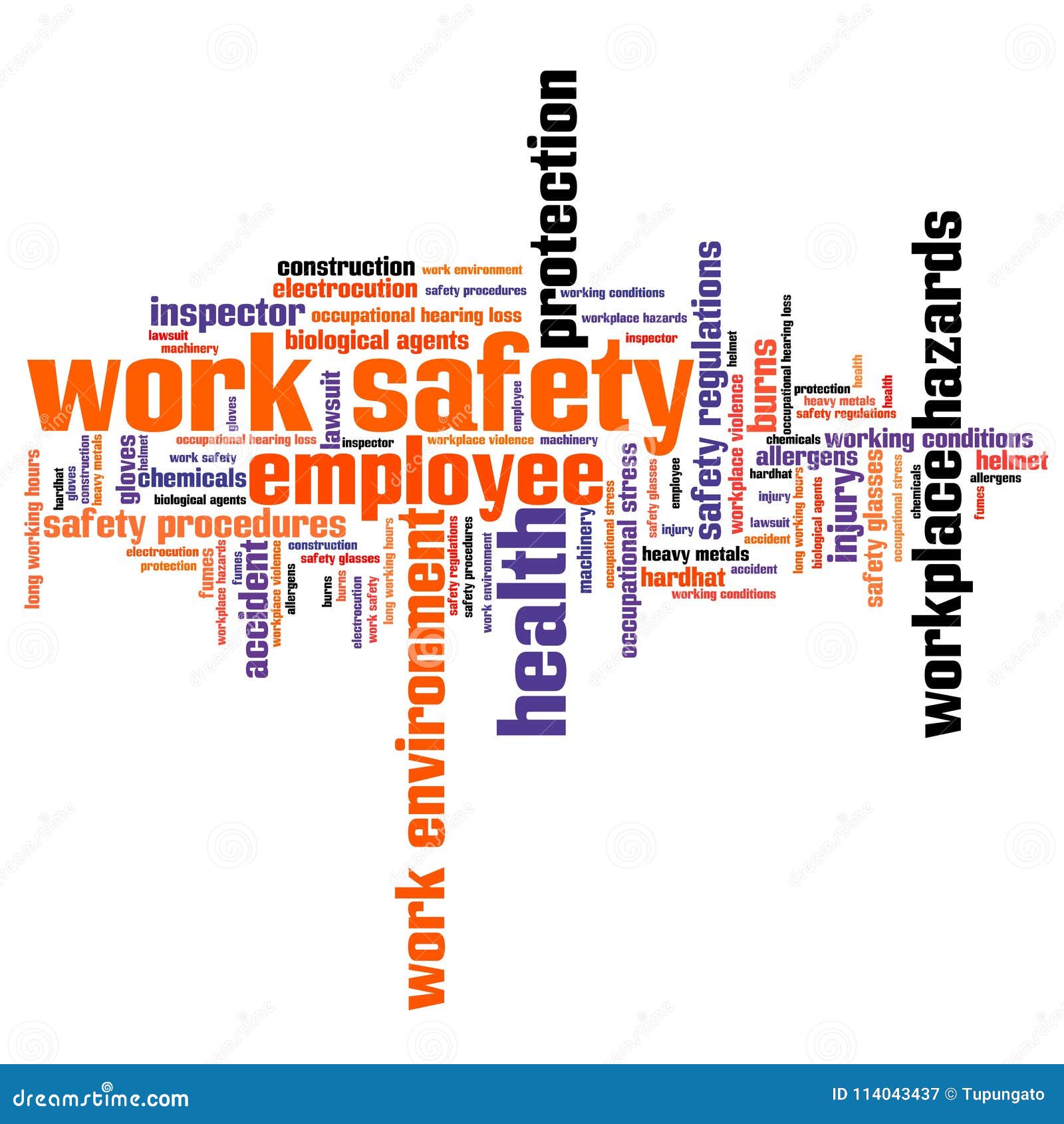 Work safety stock illustration. Illustration of keywords - 114043437
