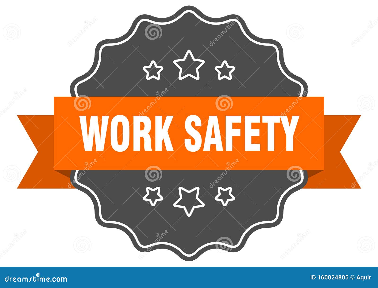 Work safety label stock vector. Illustration of vector - 160024805