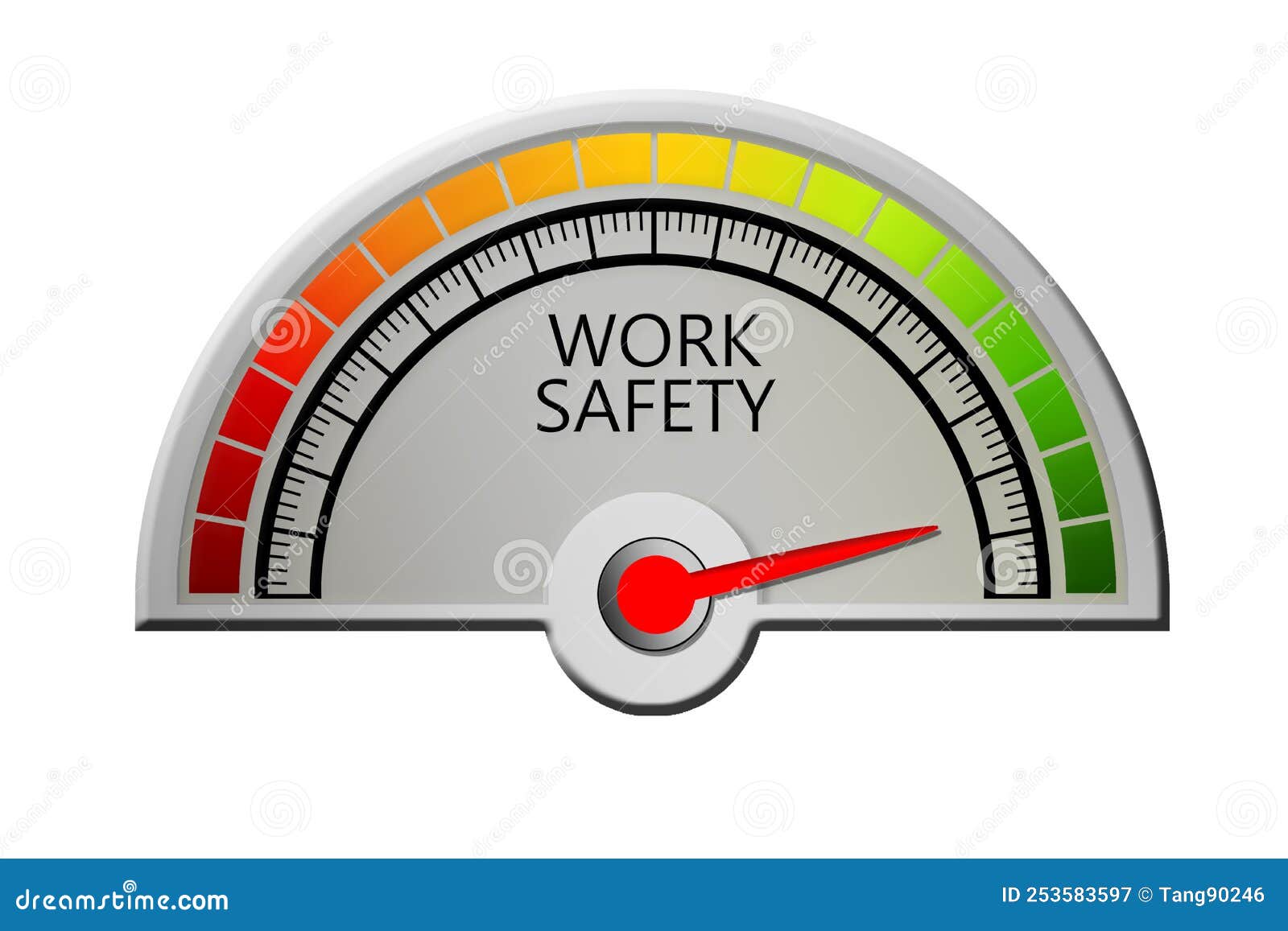 Work Safety Measuring Device with Arrow and Scale Stock Illustration ...