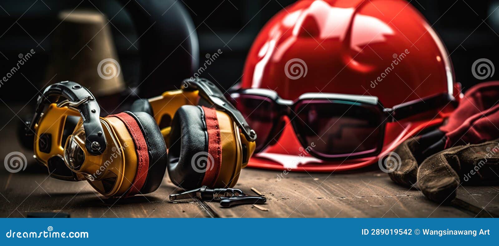 Work Safety Protection Equipment. Industrial Protective Gear Stock ...
