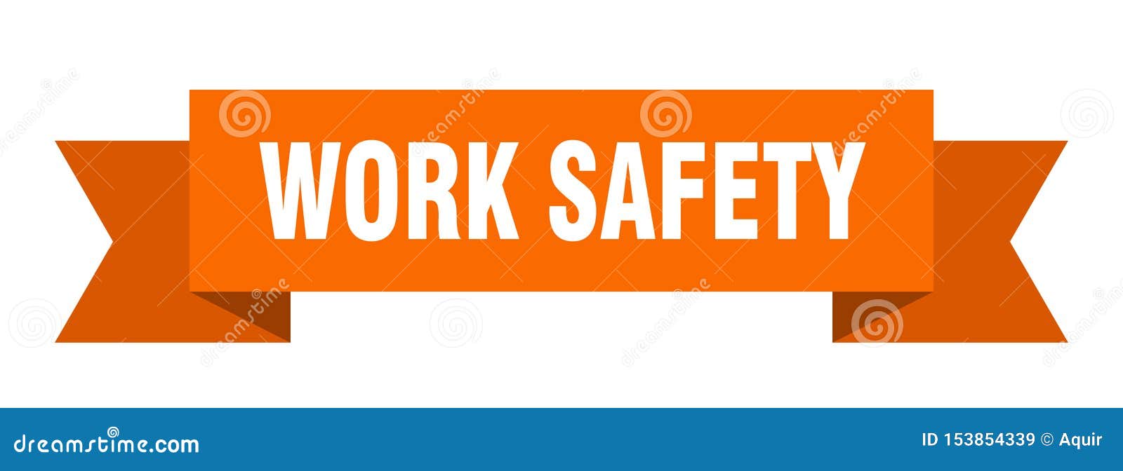 Work safety ribbon. stock vector. Illustration of flyer - 153854339