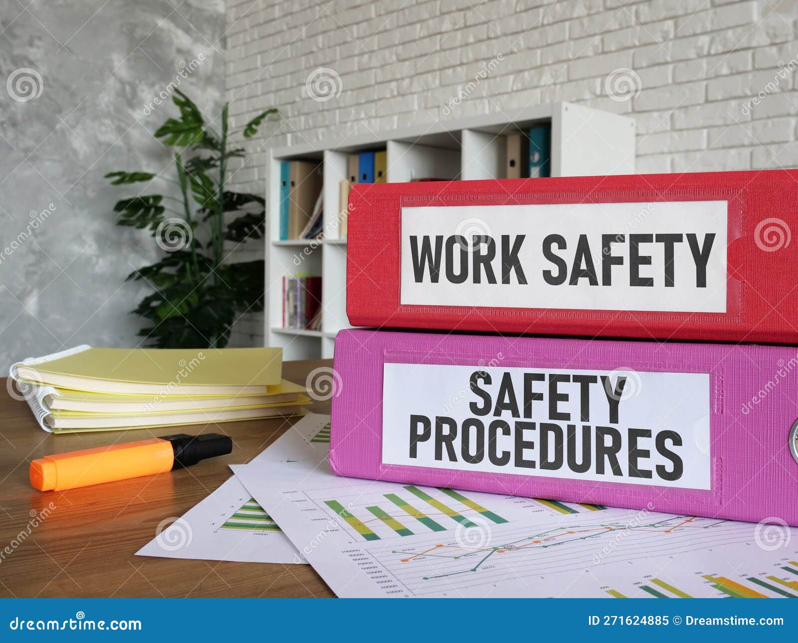 Work Safety and Safety Procedures are Shown Using the Text Stock Image ...
