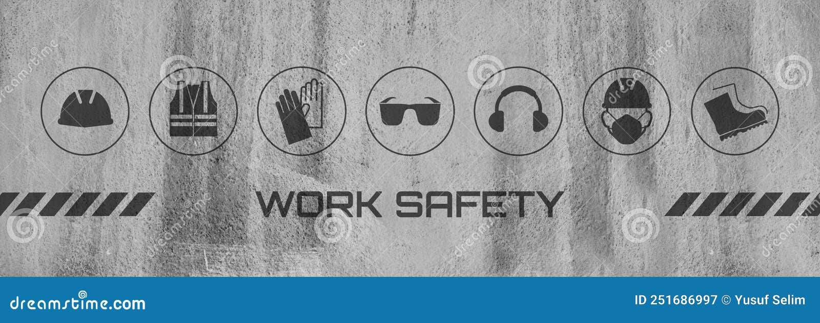 Work Safety Sign on White Background Stock Image - Image of area ...