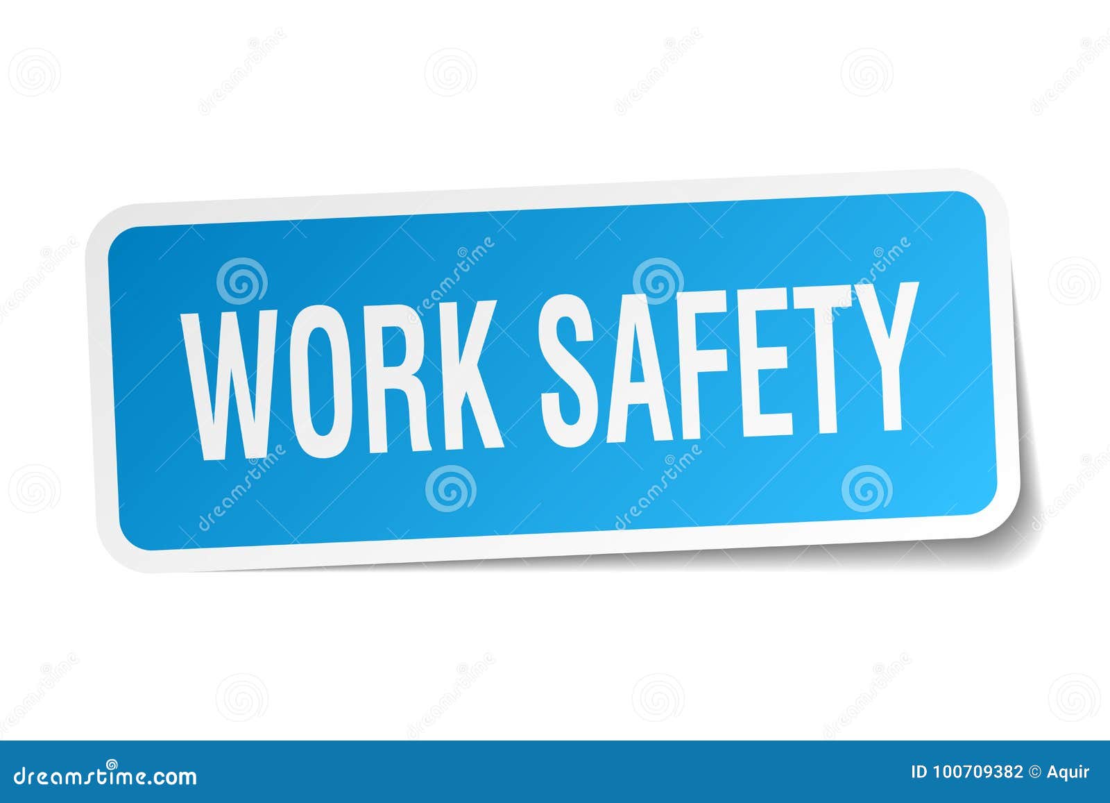 Work safety sticker stock vector. Illustration of safe - 100709382