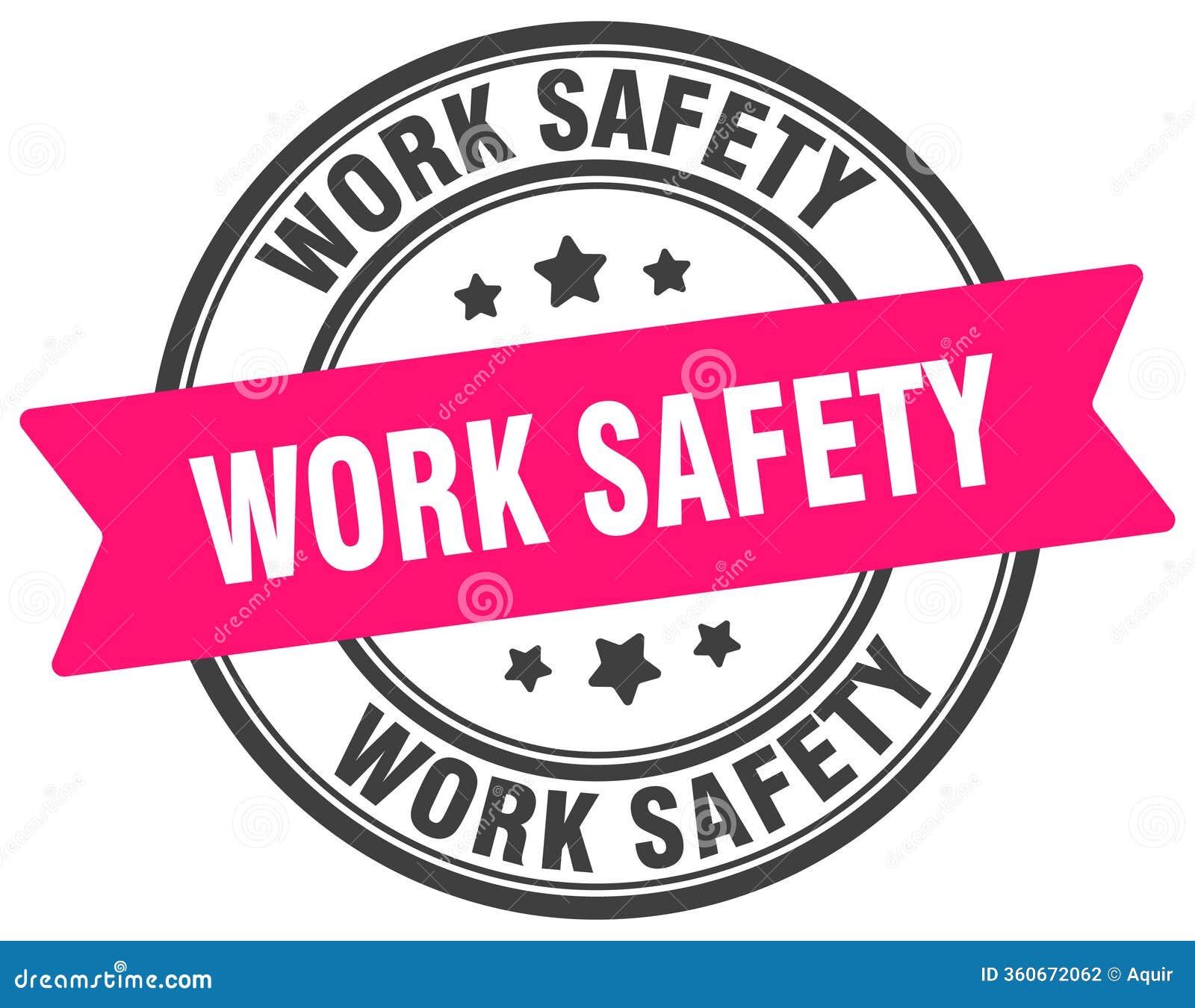 Work Safety Stamp. Work Safety Label on Transparent Background. Round ...