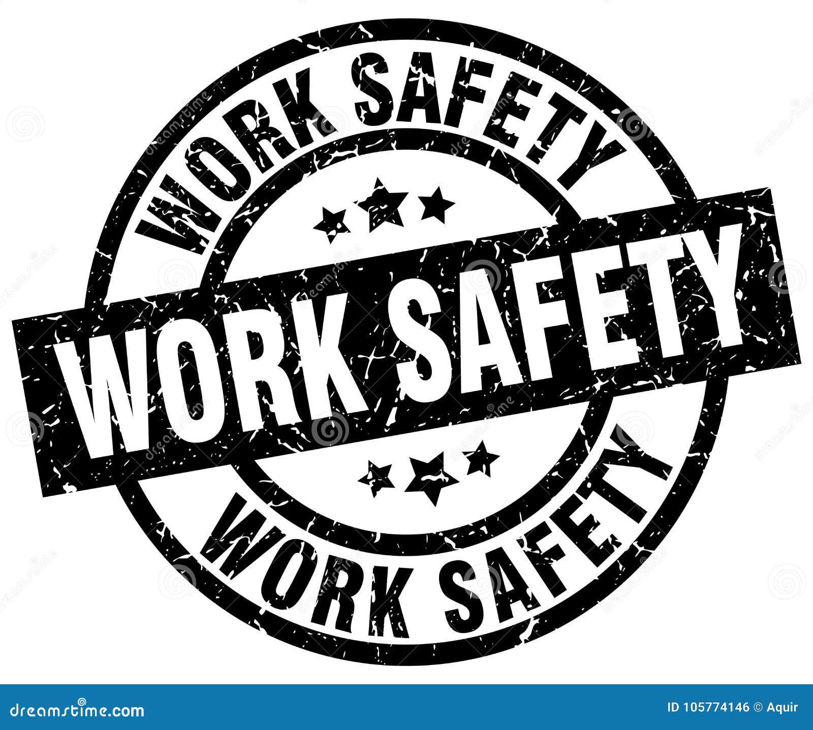 Work safety stamp stock vector. Illustration of rubber - 105774146