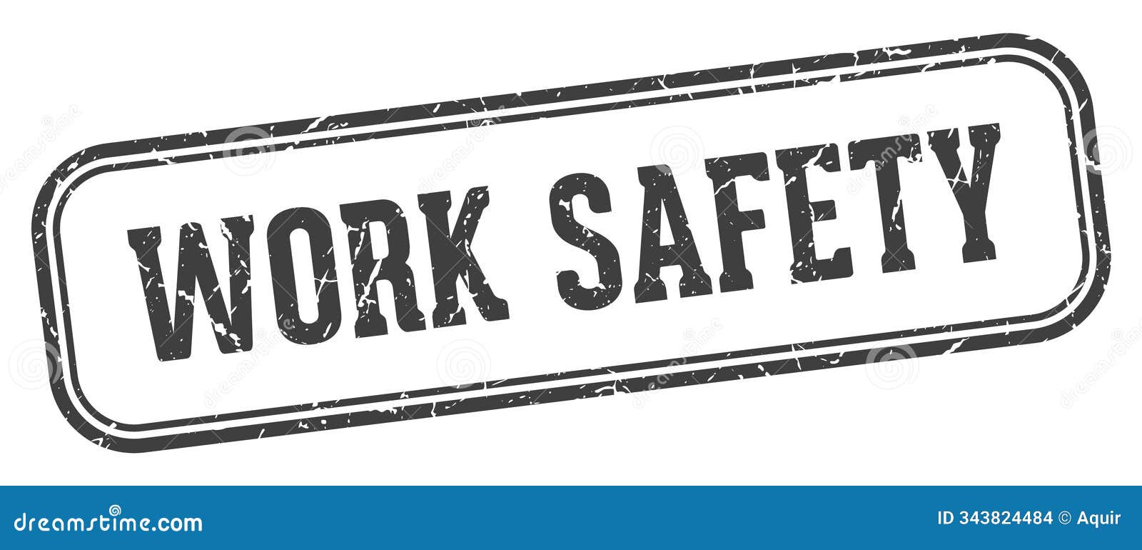 Work Safety Stamp. Work Safety Rectangular Stamp on White Background ...