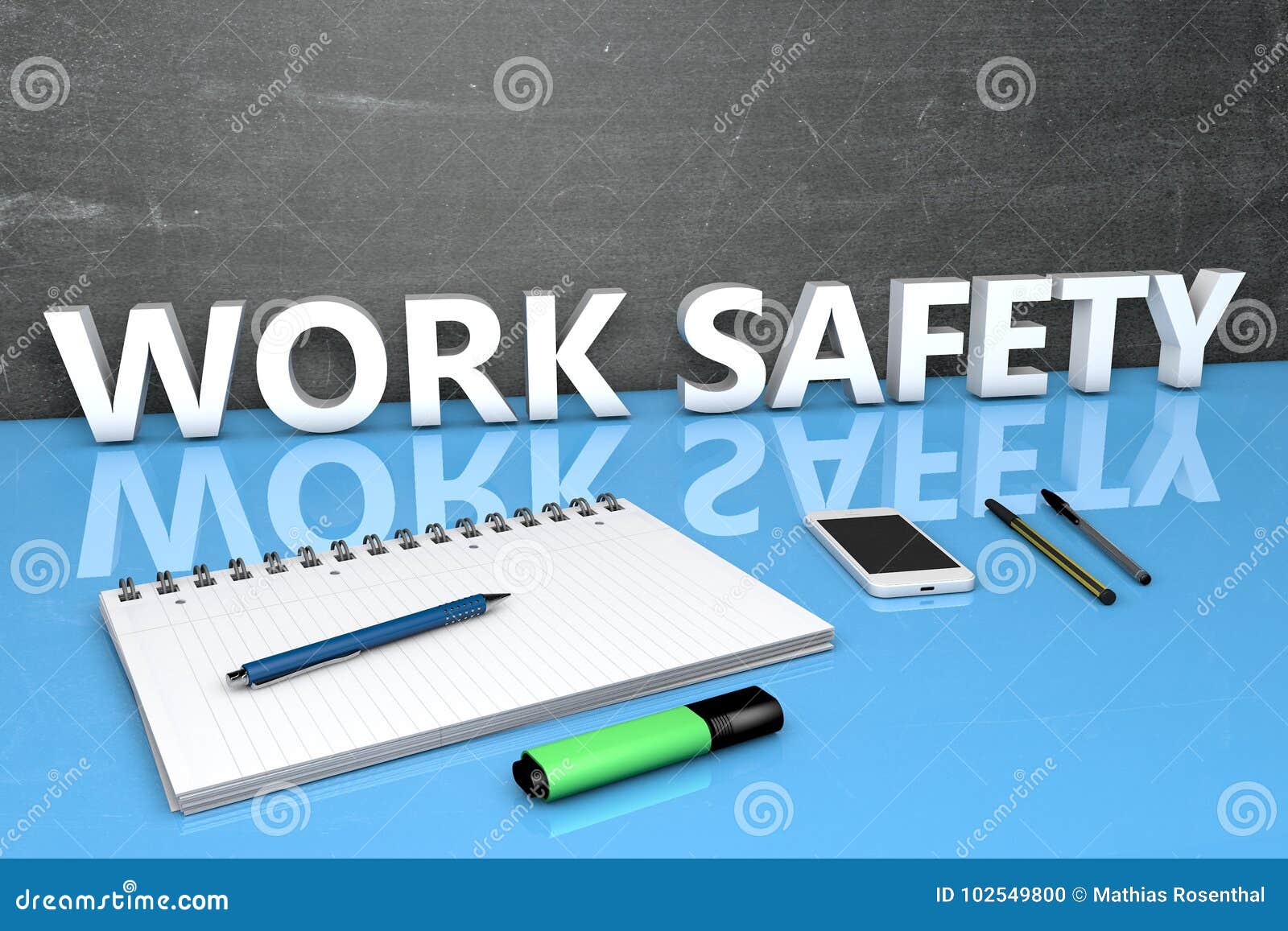 Work Safety text concept stock illustration. Illustration of work ...