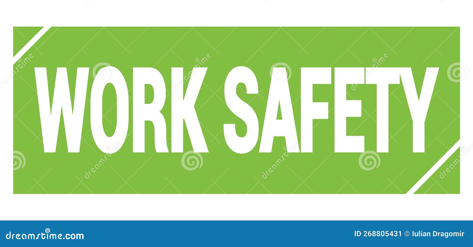 WORK SAFETY Text Written on Green Stamp Sign Stock Illustration ...