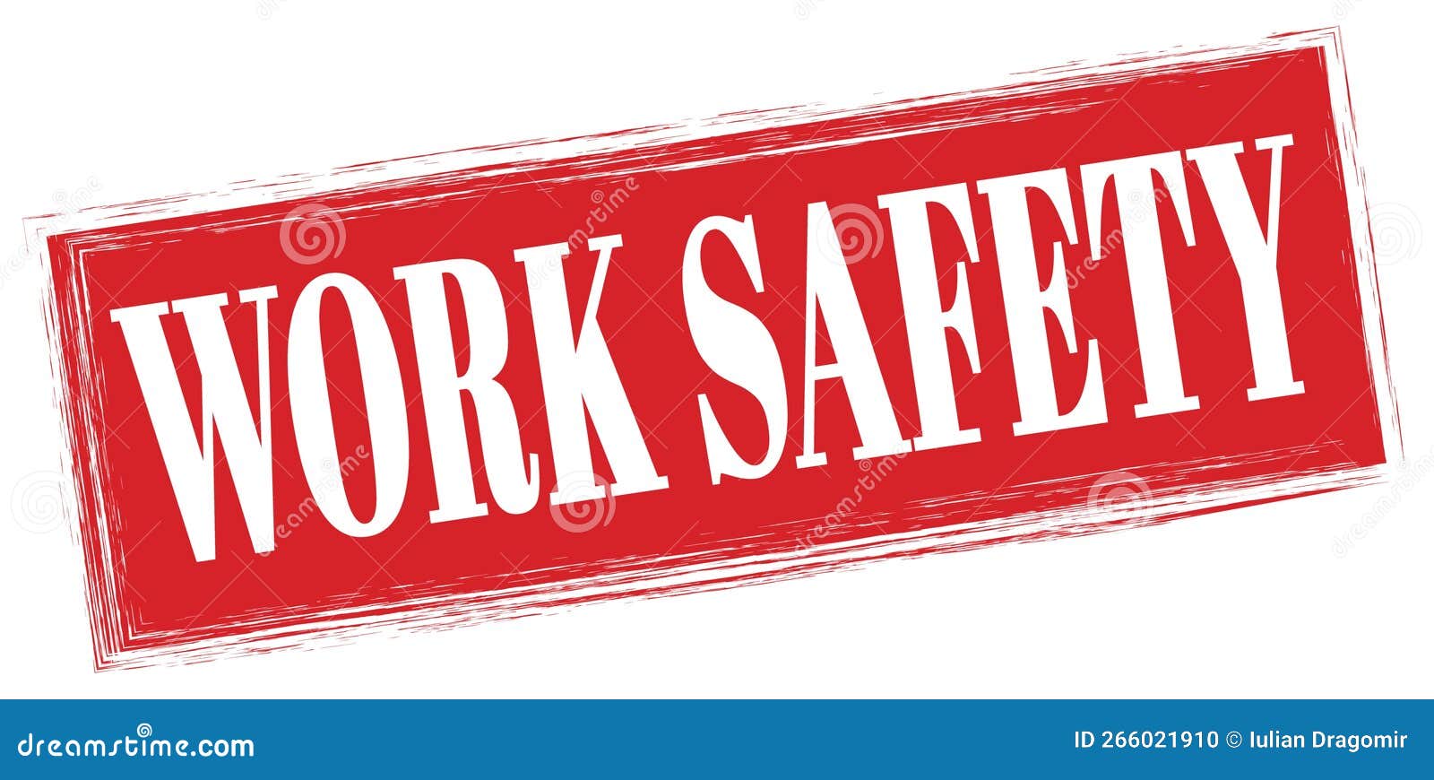 WORK SAFETY Text Written on Red Stamp Sign Stock Illustration ...